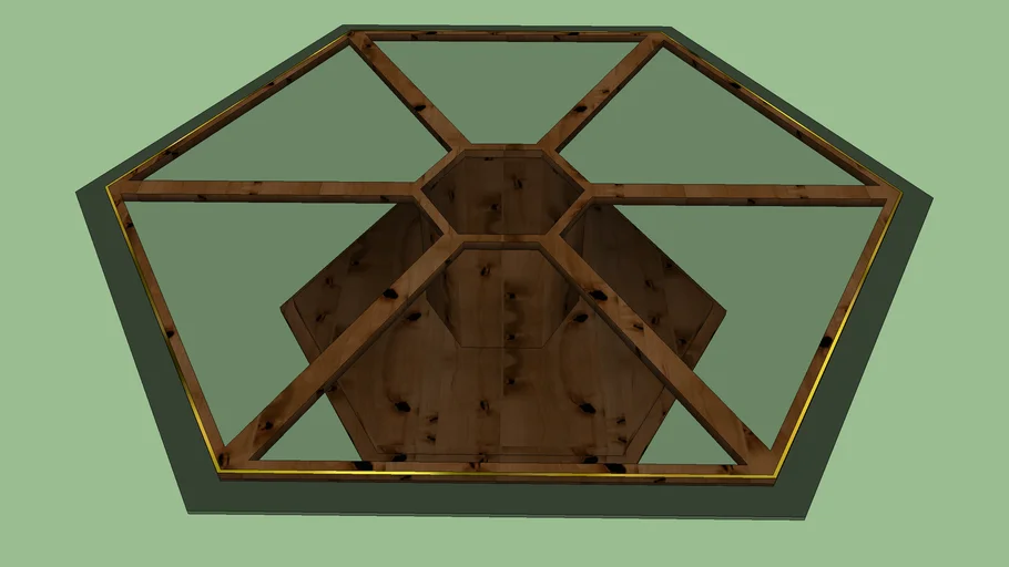 glass and wood cocktail table | 3D Warehouse