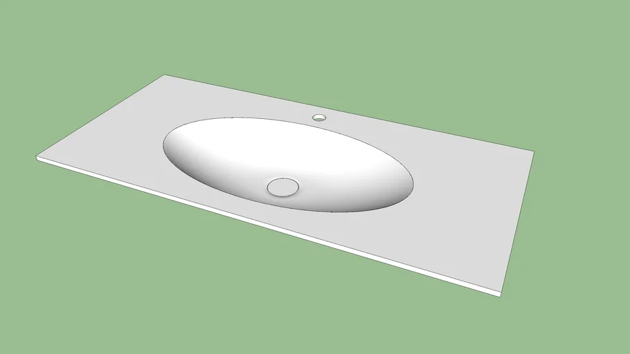 Custom-Made Ceres 95 Countertop Washbasin | 3D Warehouse