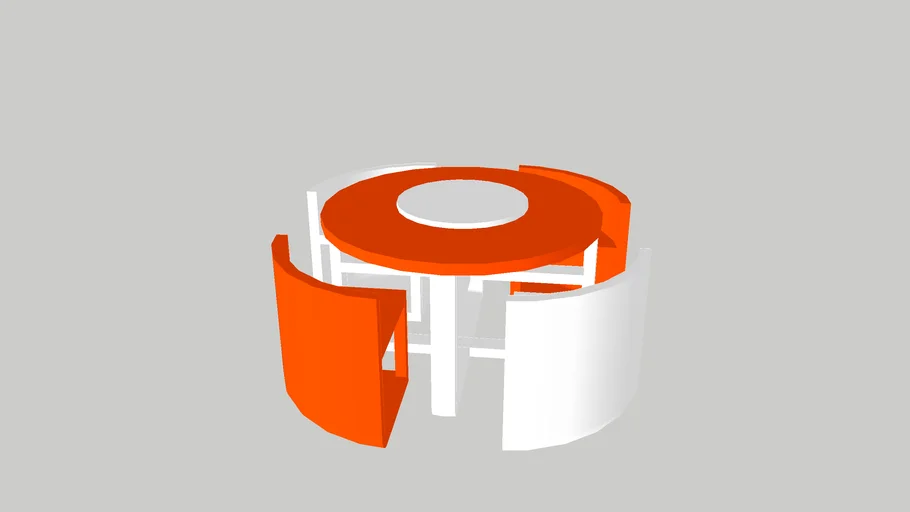 Circular Space saving Dining Table | 3D Warehouse