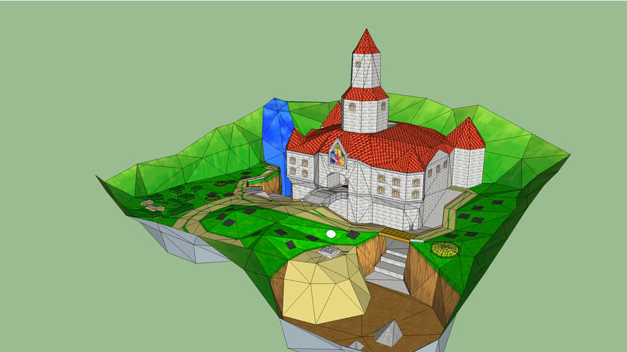 SM64 ds castle grounds | 3D Warehouse
