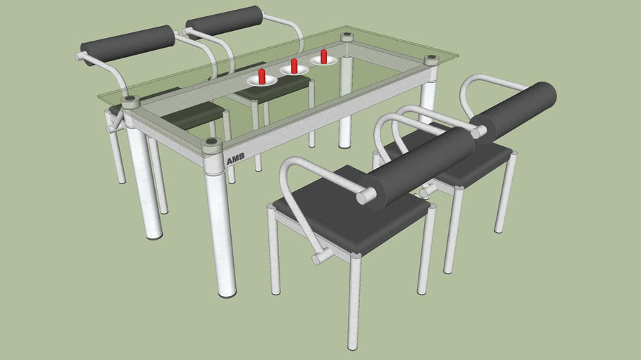 Dining table - Stainless Steel | 3D Warehouse