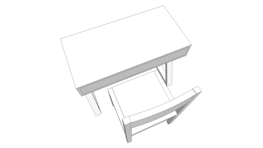 Kids Study Table + Chair | 3D Warehouse