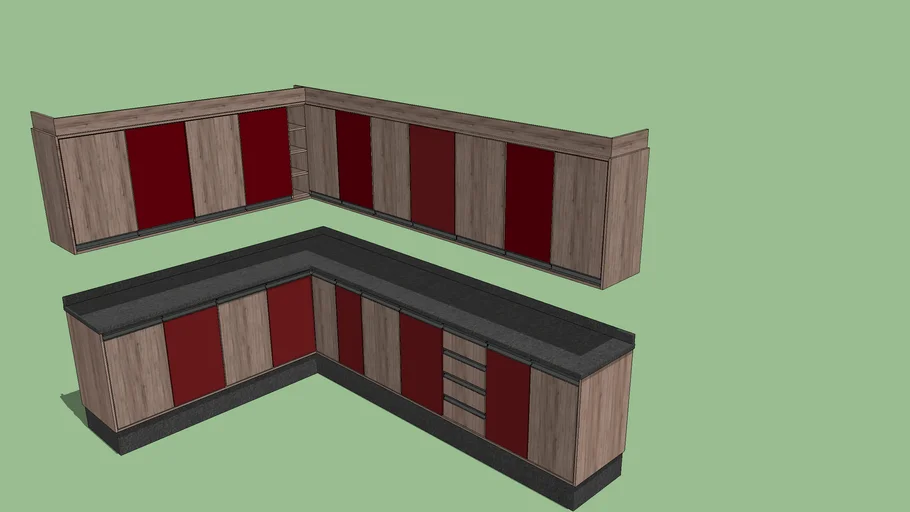 cozinha em L | 3D Warehouse