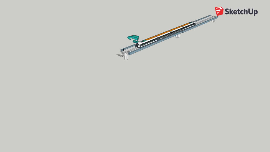 Maglev train and track | 3D Warehouse