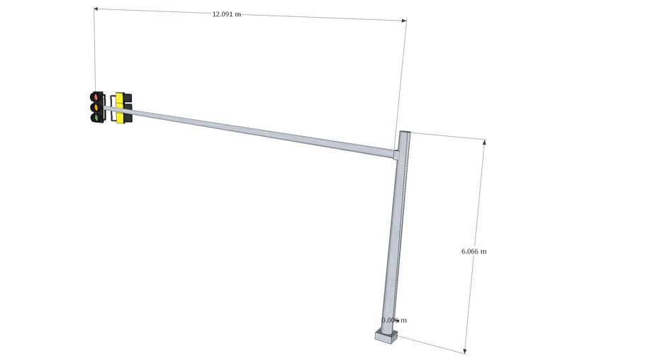 Mast Arm 12m Abu Dhabi | 3D Warehouse