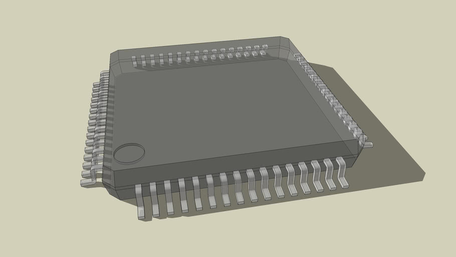 IC, 64-pin package (SMD) | 3D Warehouse