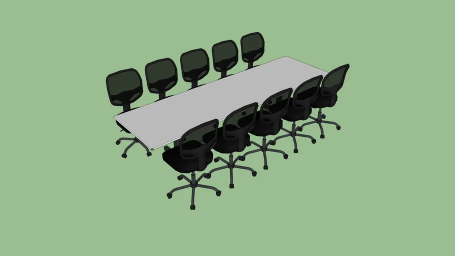 Mesa reunião escritório 10 lugares | 3D Warehouse