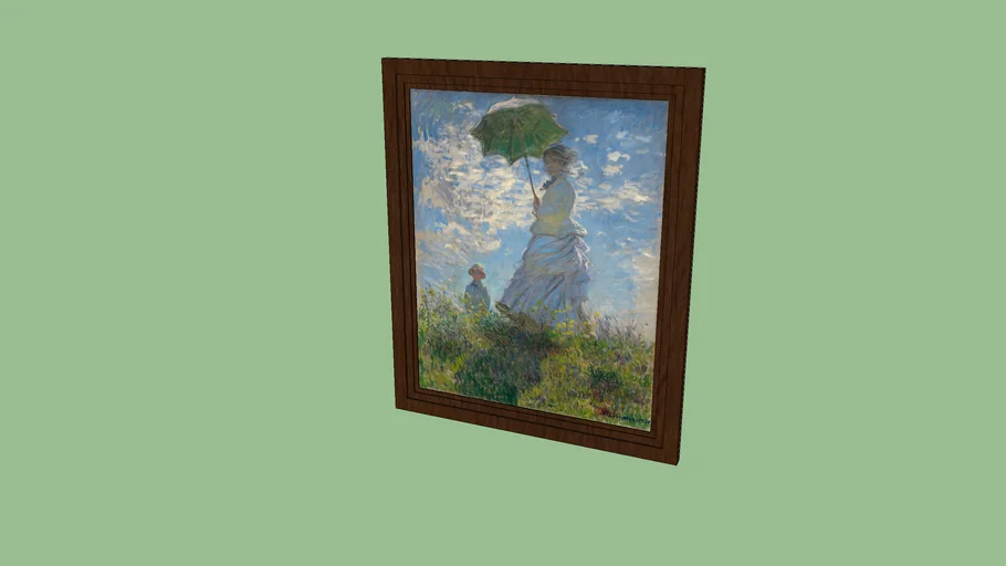 Claude Monet - Woman with a Parasol Painting | 3D Warehouse