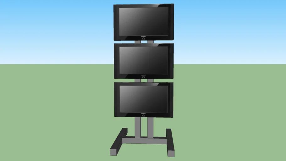 3 lcd video on stand | 3D Warehouse