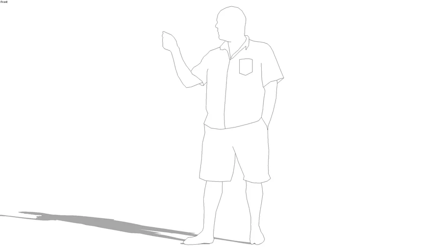 2d man pointing, Jody | 3D Warehouse