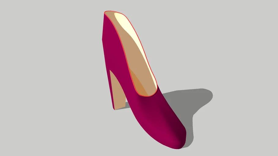 womens red shoe | 3D Warehouse