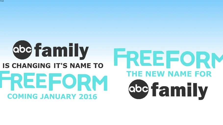 2 logos of Freeform | 3D Warehouse