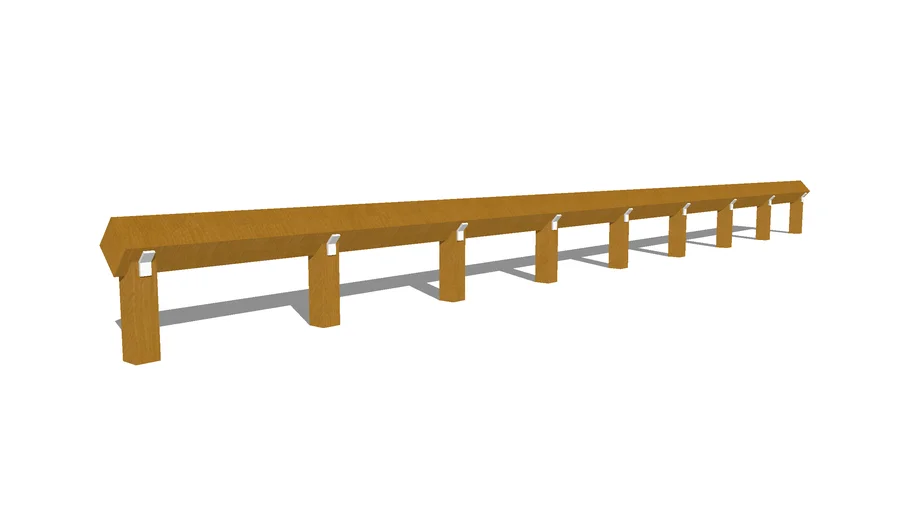 Wooden Barrier/Knee-Rail | 3D Warehouse