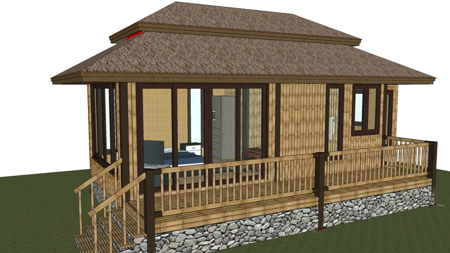 Wood cabin tropical | 3D Warehouse