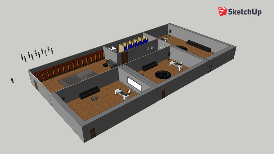 Head coach and two assistant coaches offices | 3D Warehouse