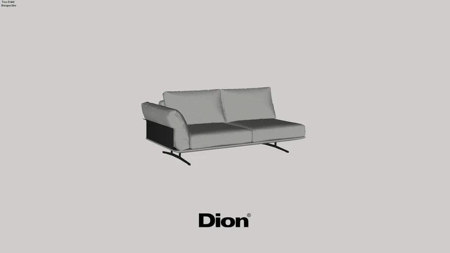 Dion SLOW ES3 L - sofa element 196 | 3D Warehouse