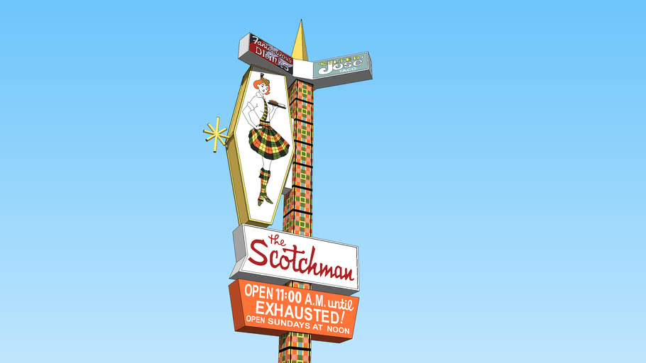 Scotchman restaurant sign | 3D Warehouse