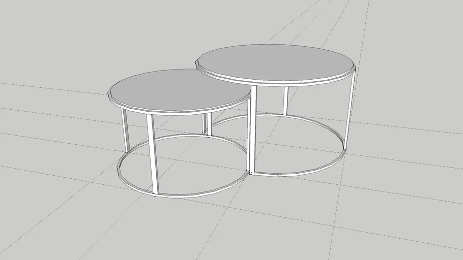 nesting cocktail table-hammary 190-911 | 3D Warehouse