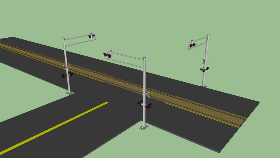 street running T-intersection | 3D Warehouse