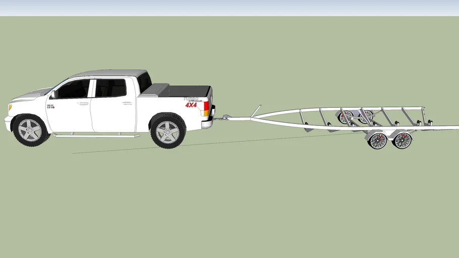 car towing trailer | 3D Warehouse