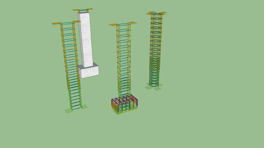 Reinforced Base & Columns | 3D Warehouse