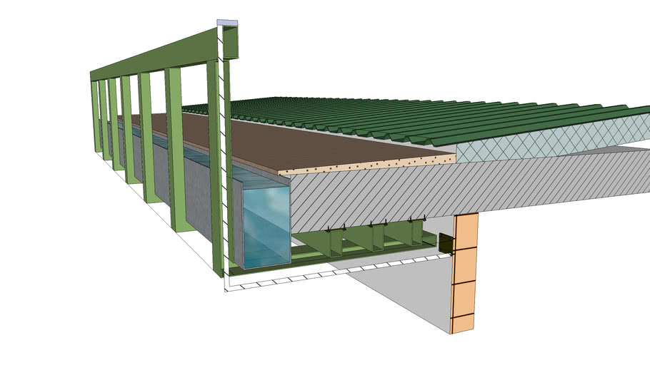 Detalle fronton y cubierta | 3D Warehouse