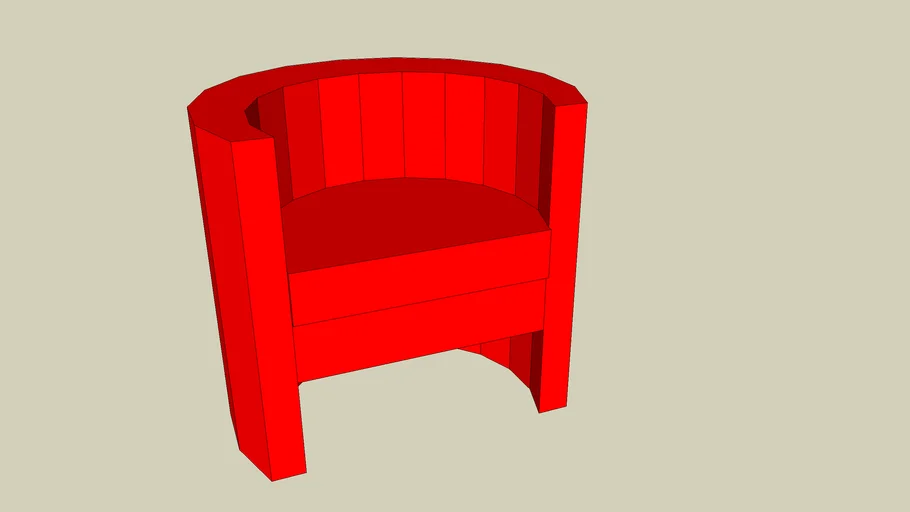 Rode Stoel | 3D Warehouse