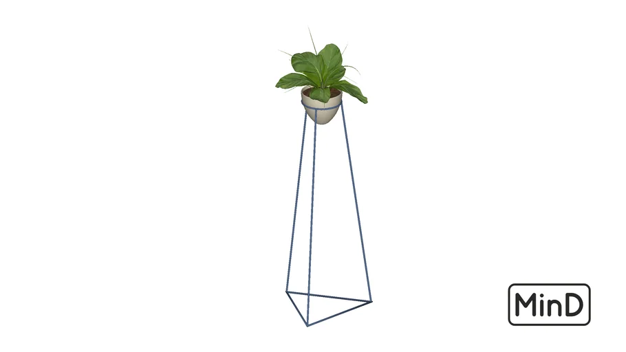 Vaso com Tripé Triângulo Azul G | 3D Warehouse