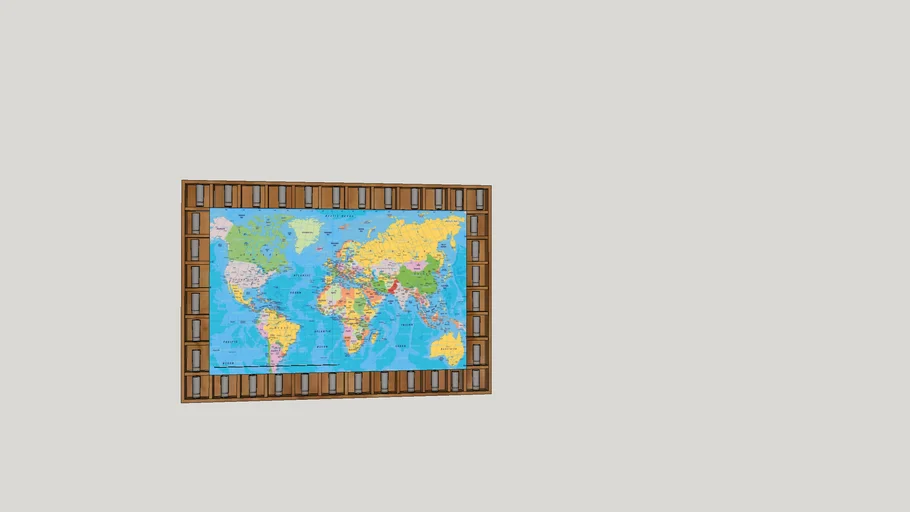Travel Map display with shot glass holder | 3D Warehouse