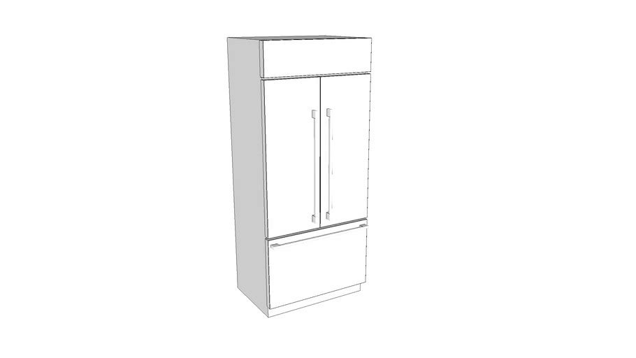36' Built-In French-Door Refrigerator | 3D Warehouse