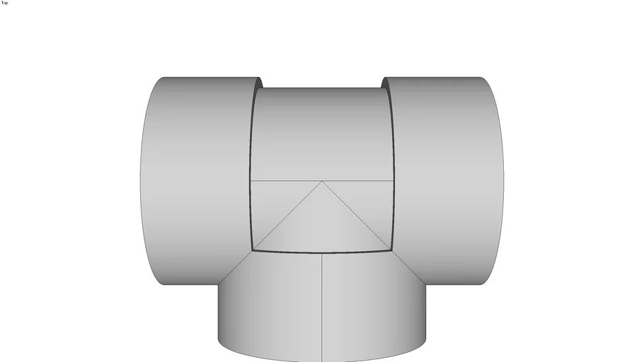 TEE, CLASS 6000 THD MET FTG, MM, ASME B1611, DN 100 | 3D Warehouse