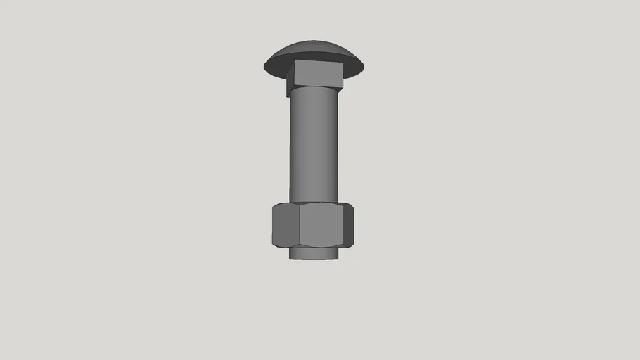 1/2' carriage bolt | 3D Warehouse