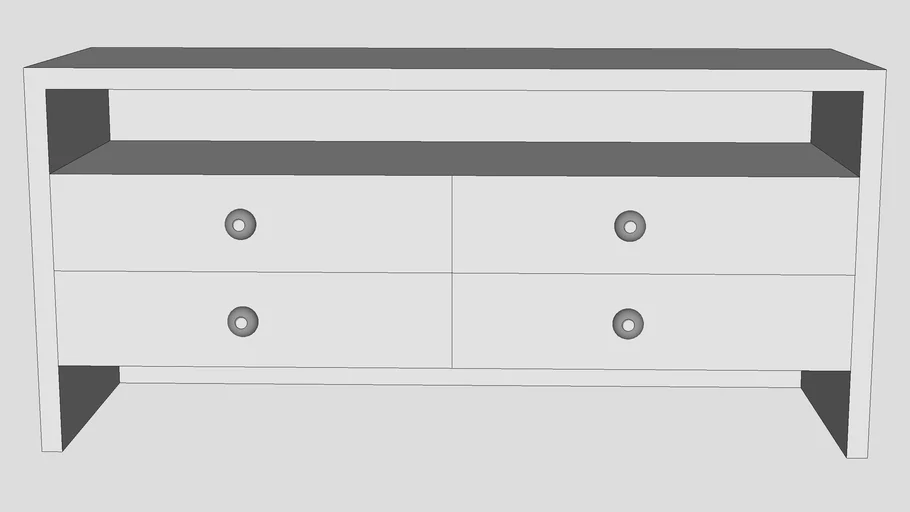 dresser with open shelf | 3D Warehouse