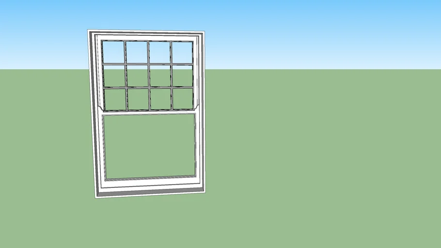 double hung 12 over 1 window | 3D Warehouse