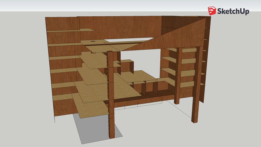 New desk - steps back | 3D Warehouse