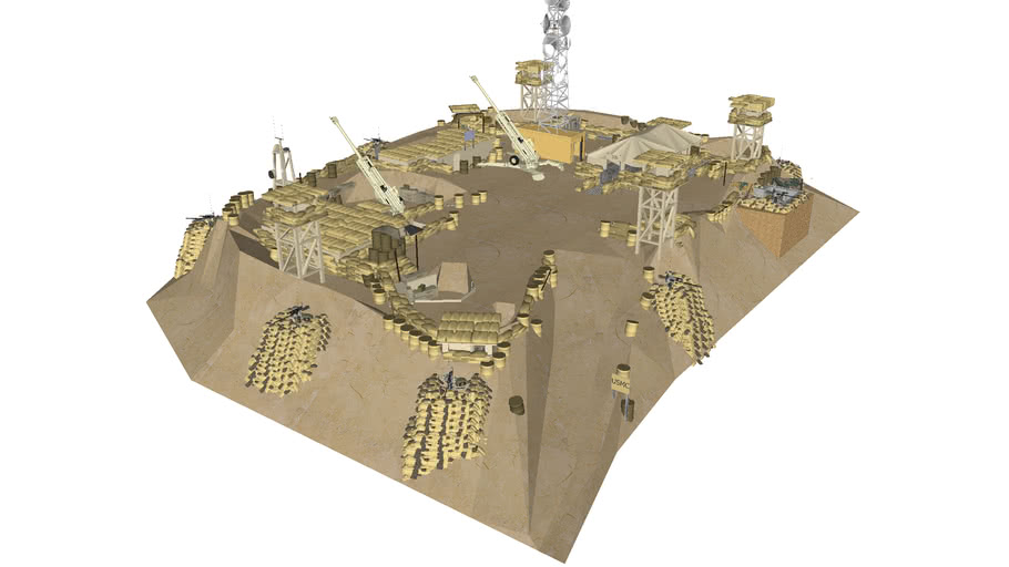 USMC MARINE DESERT ARTILERY OUTPOST | 3D Warehouse