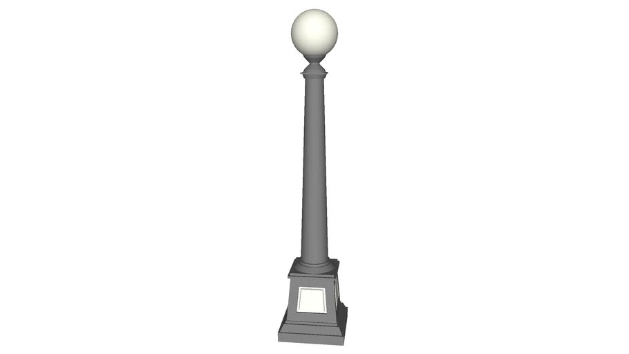 Column Lamp Post - Detailed | 3D Warehouse