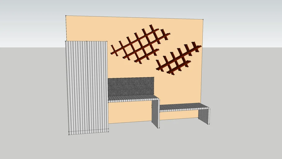 study table with book rack | 3D Warehouse