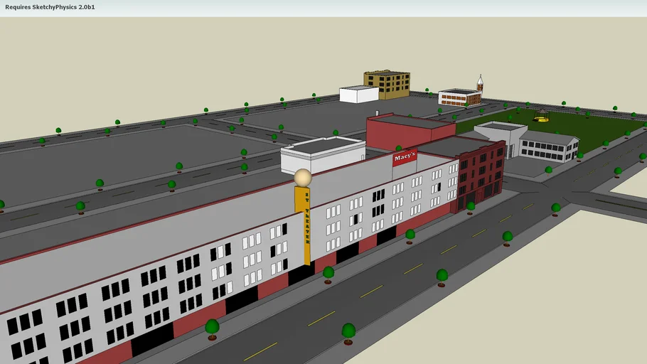 Sketchyphysics Downtown (Editable) | 3D Warehouse