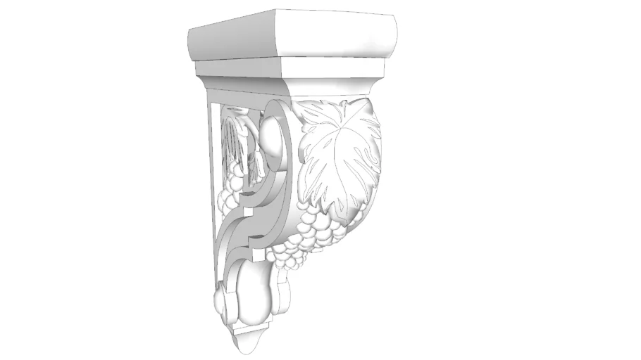Osborne Wood Athens Bar Corbel with Grapes, Part #8027 | 3D Warehouse
