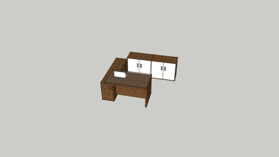 executive table + storages | 3D Warehouse
