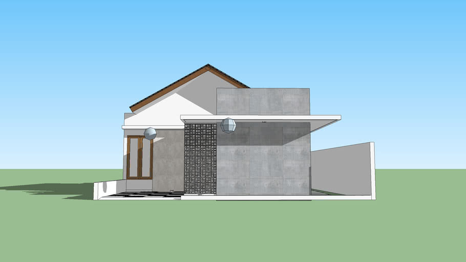 Rumah tembok roster minimalis | 3D Warehouse