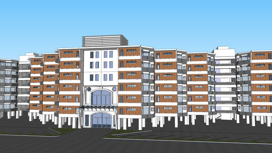 2 BEDROOM APARTMENT COMPLEX | 3D Warehouse