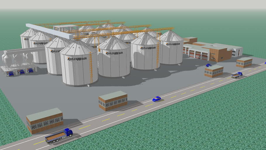 Layout Silos - Kepler Weber | 3D Warehouse