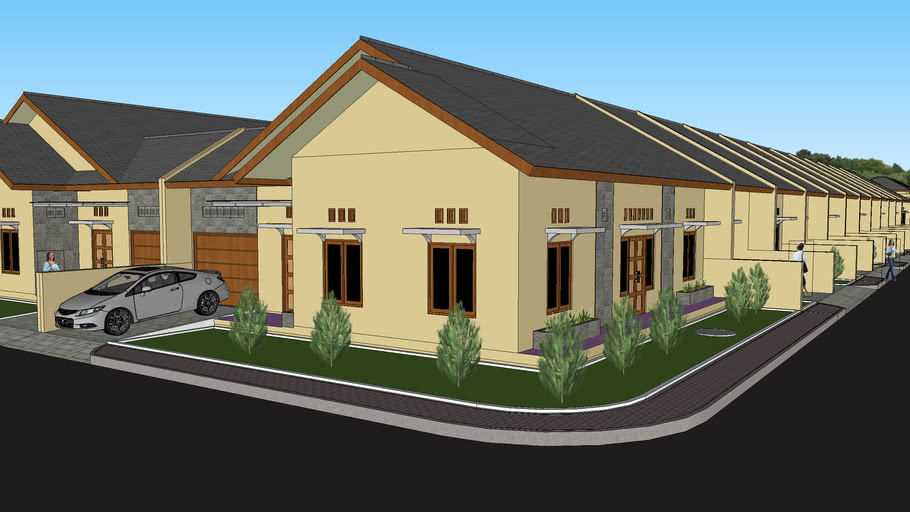Desain Rumah Minimalis & hoek Prototipe A01-A04 | 3D Warehouse