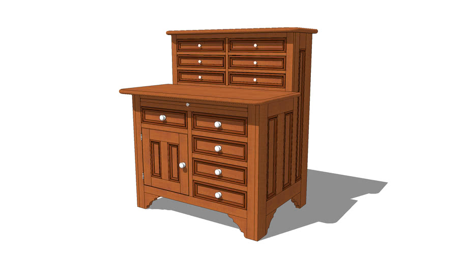 Shaker Sewing Desk - Alfred Maine | 3D Warehouse