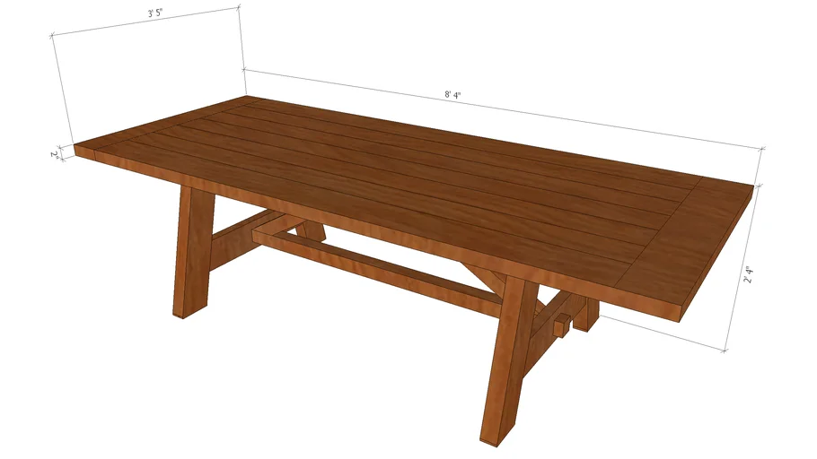 Trestle Table | 3D Warehouse
