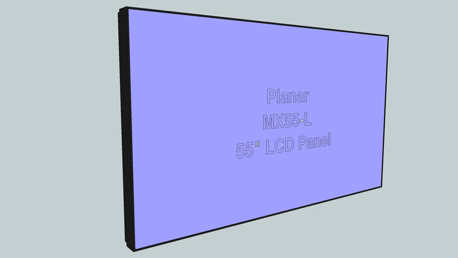 Planar Systems Clarity Matrix MX55-L 55' LCD Display | 3D Warehouse