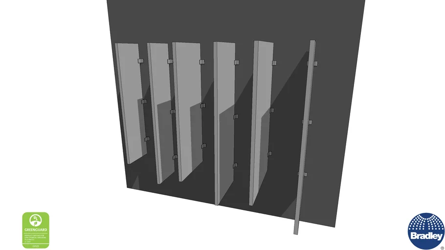 ADA Urinal Screen - Bradmar | 3D Warehouse