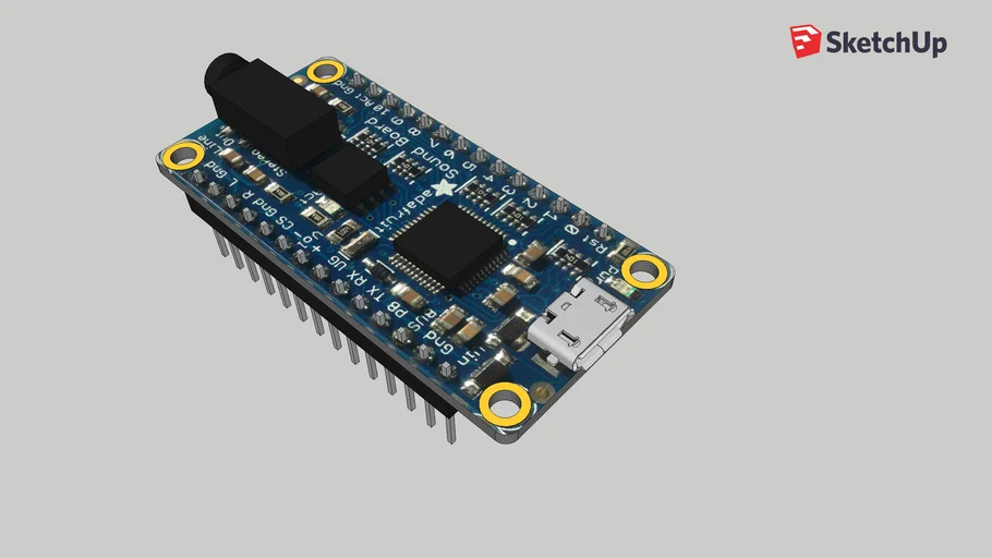 Adafruit Audio Fx Sound Board 3d Warehouse